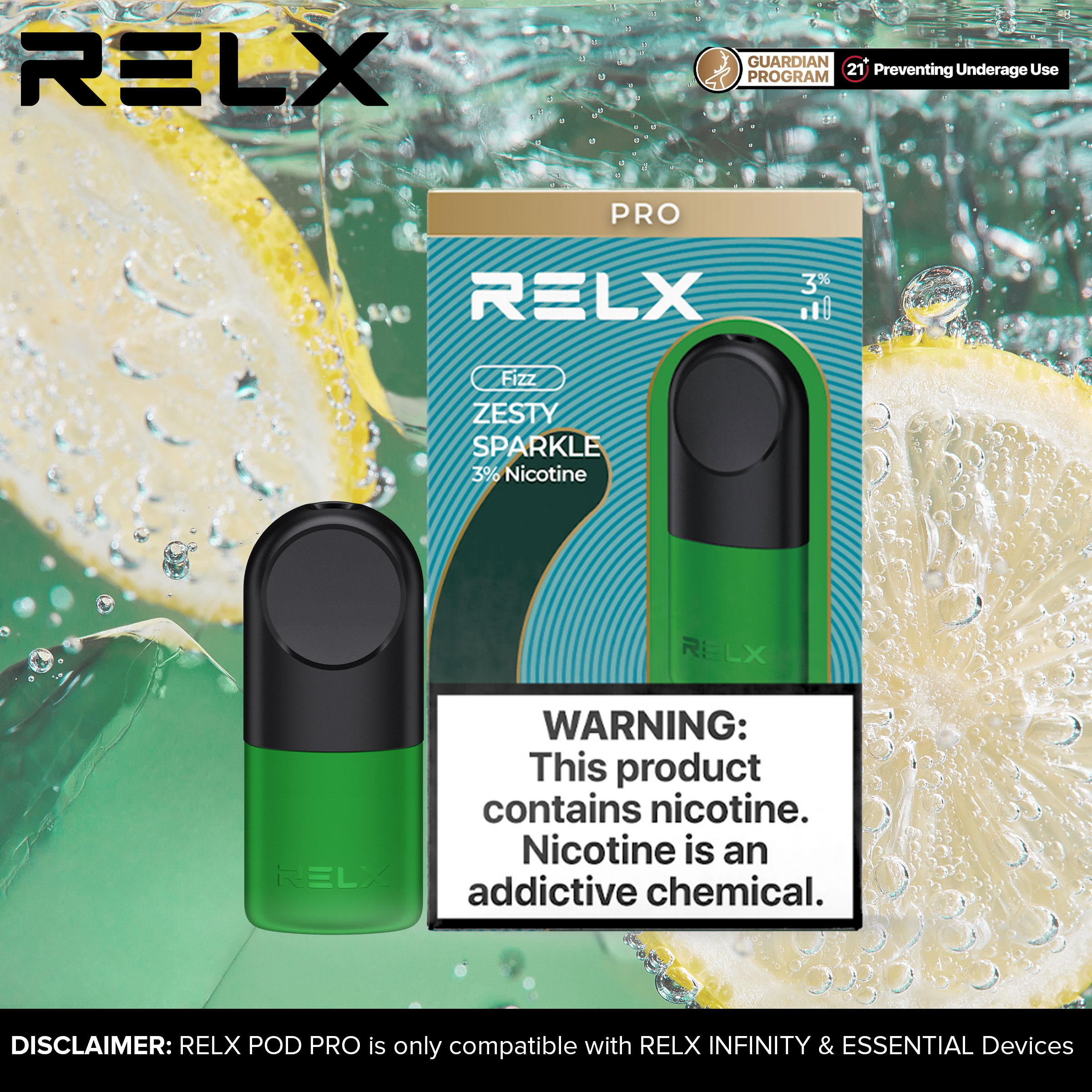 1 Pod 3% – Zesty Sparkle | Sprite - Juce Vape