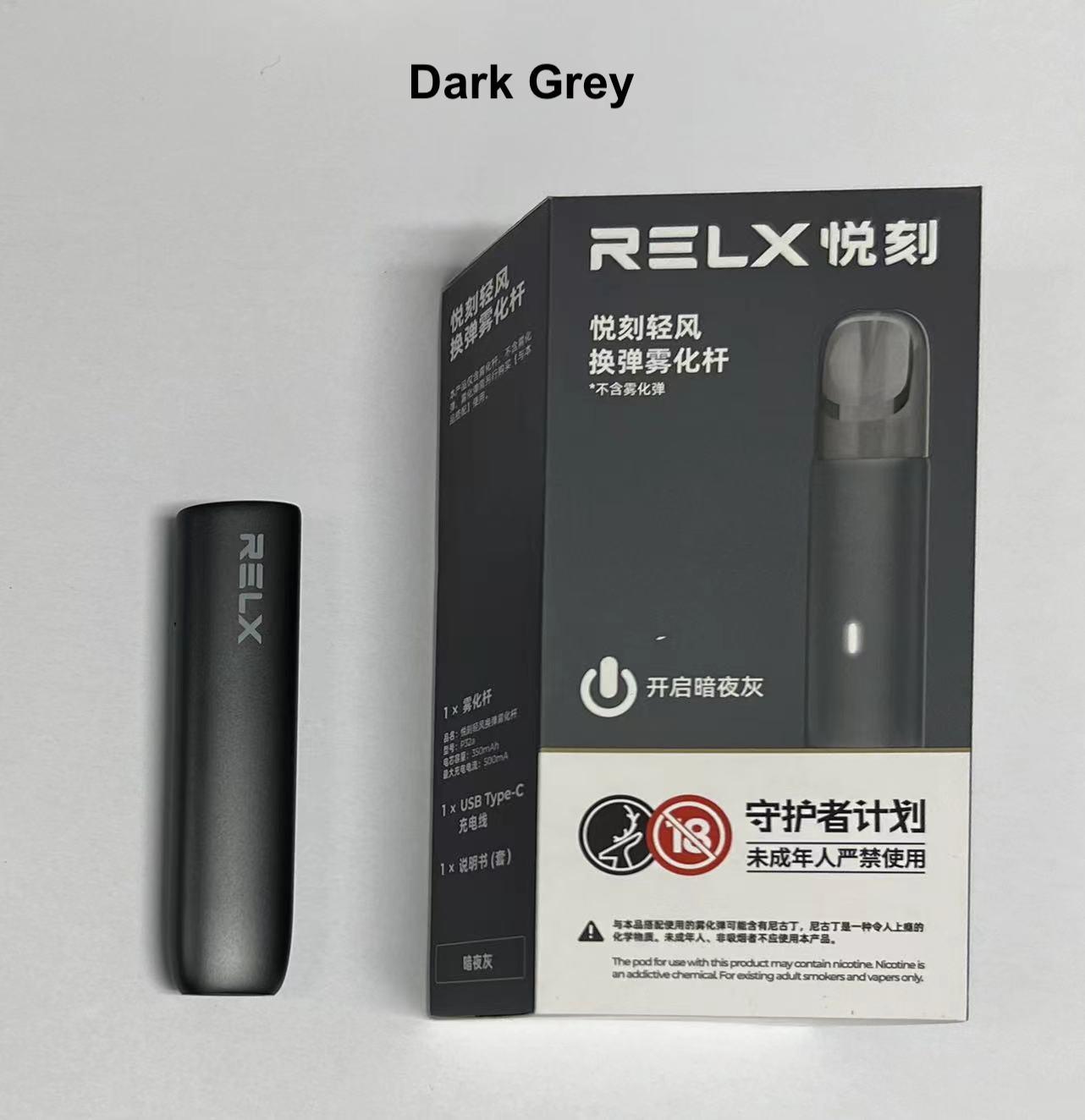 RELX PHASE SERIES DARK GREY DEVICE – (Compatible with Infinity Pods ...
