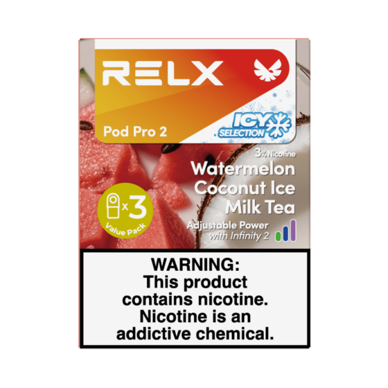 RELX Pod Pro 2 – 3 Pod 3% – Watermelon Coconut Ice Milk Tea – Juce Vape